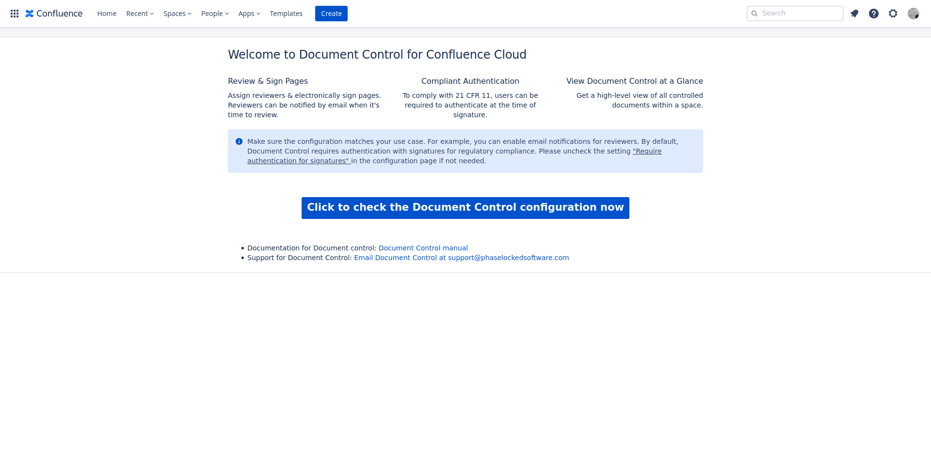 Document Control for Confluence Cloud Documentation - Phase Locked Software
