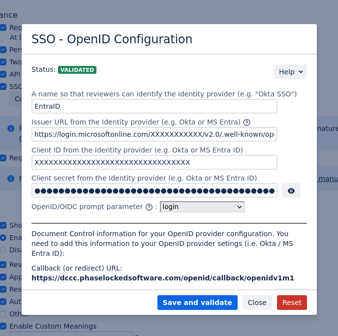 Document Control for Confluence Cloud Authentication Settings - Phase Locked Software