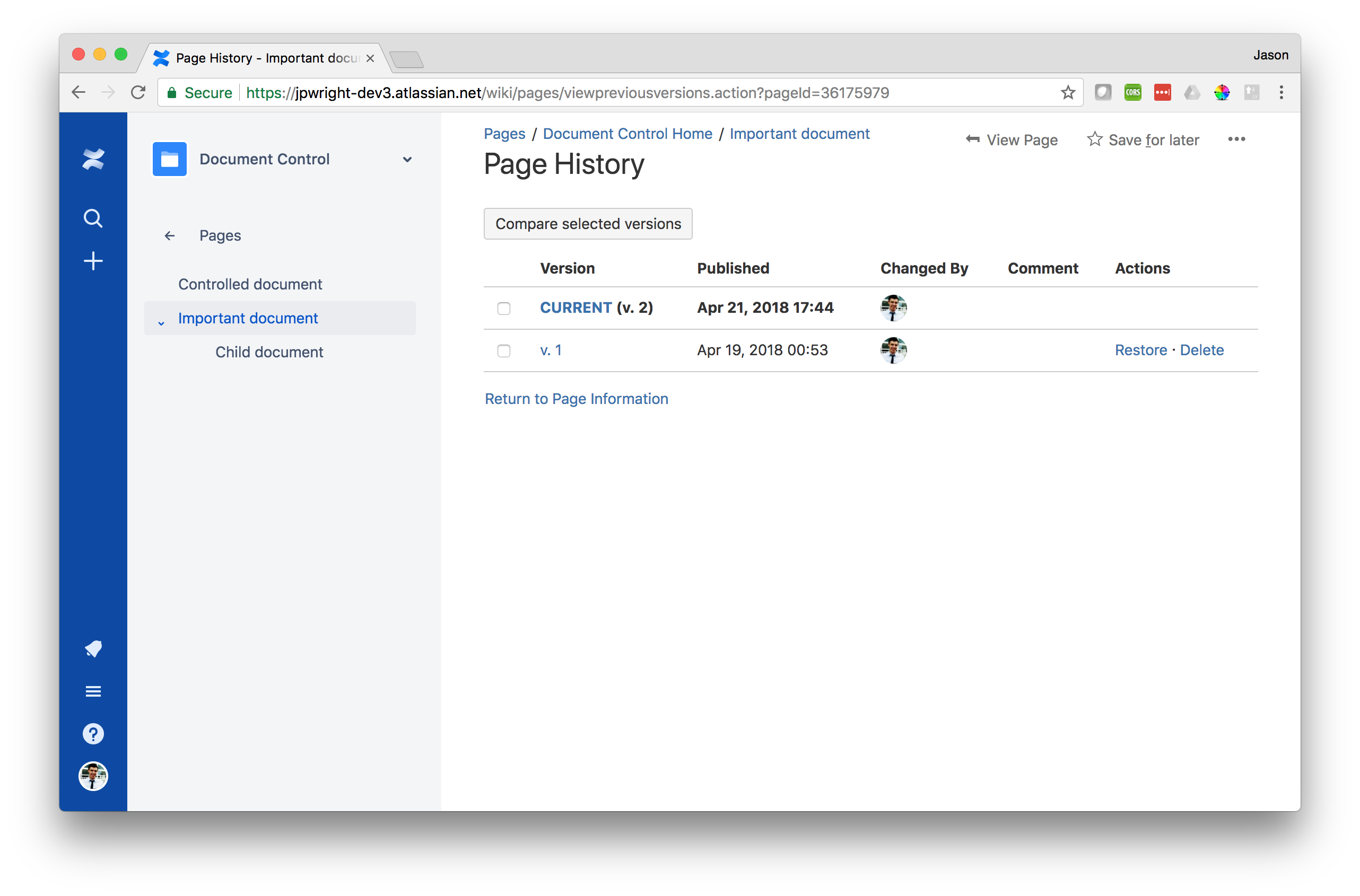 Document Control for Confluence Cloud Documentation - Phase Locked Software